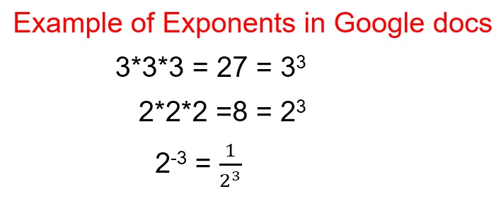 How To Insert Exponents In Google Docs