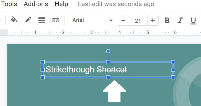 How To Strikethrough Google Slides